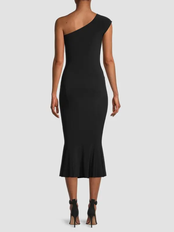 Norma Kamali One Shoulder Fishtail Dress