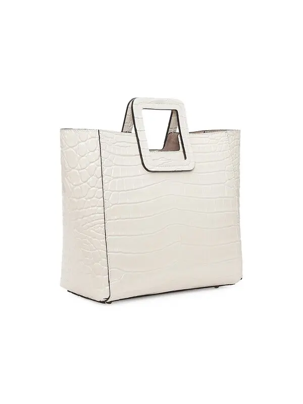 Staud Shirley Croc-embossed Leather Tote