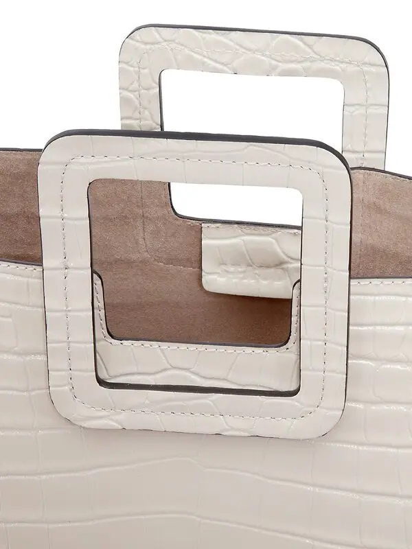 Staud Shirley Croc-embossed Leather Tote