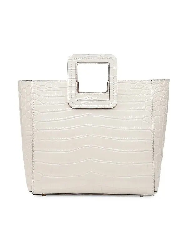 Staud Shirley Croc-embossed Leather Tote