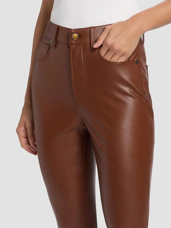 Veronica Beard Beverly High-rise Skinny Flared Pants - Mahogany