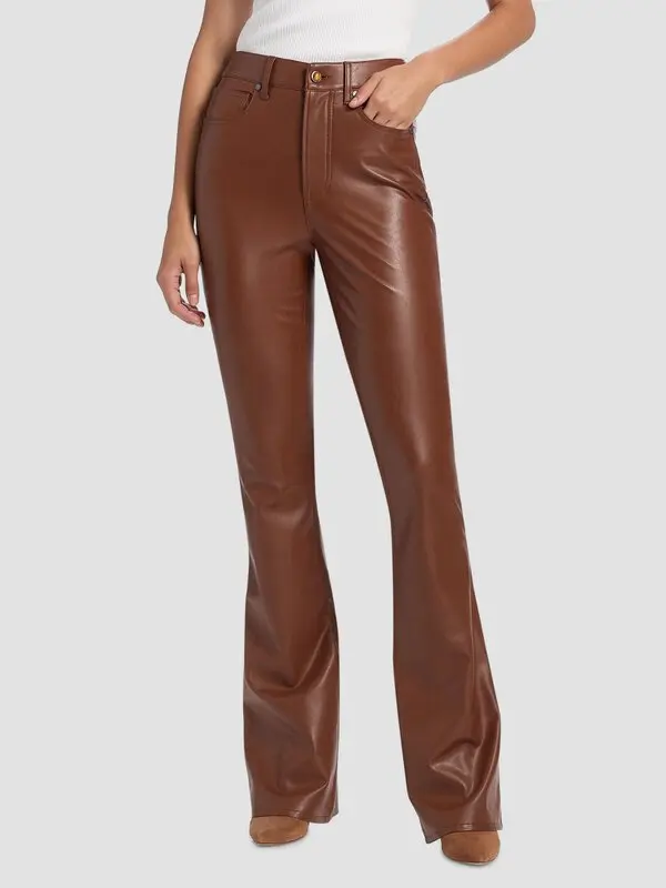 Veronica Beard Beverly High-rise Skinny Flared Pants - Mahogany