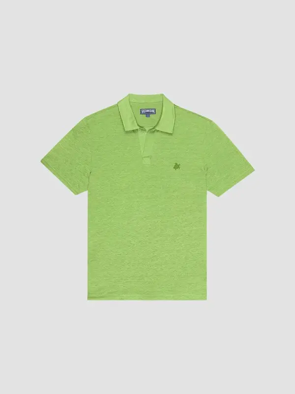 Vilebrequin Pyramid Linen Polo Shirt - Camoplage