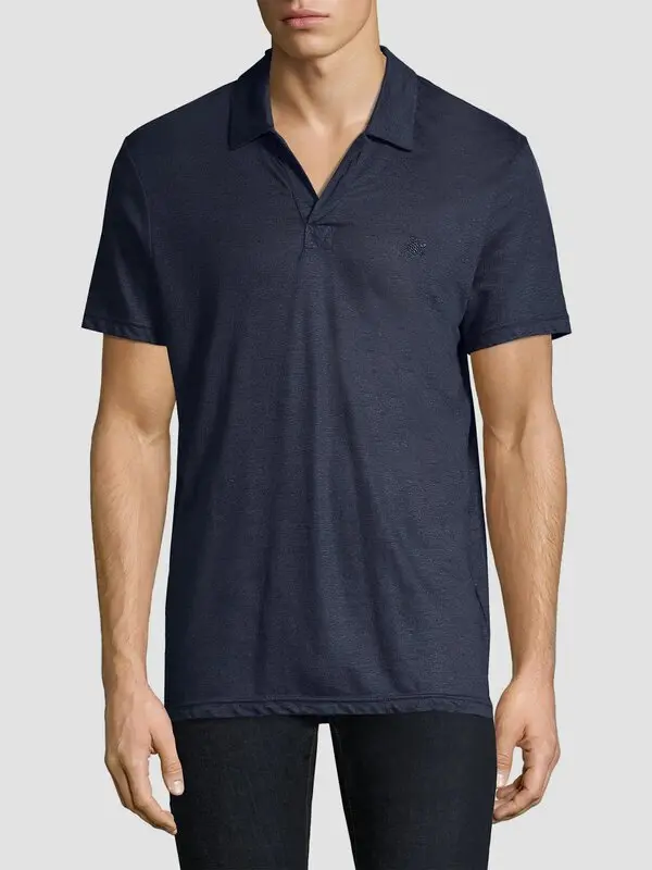 Vilebrequin Pyramid Linen Polo Shirt - Navy
