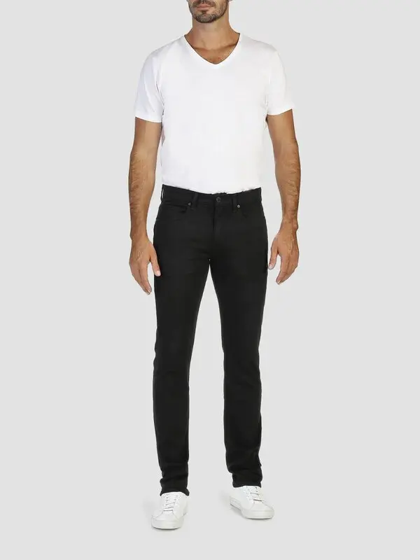 Paige Federal Stretch Slim-straight Jeans - Black Shadow