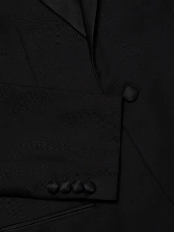 Emporio Armani One-button Regular-fit Wool Tuxedo - Black