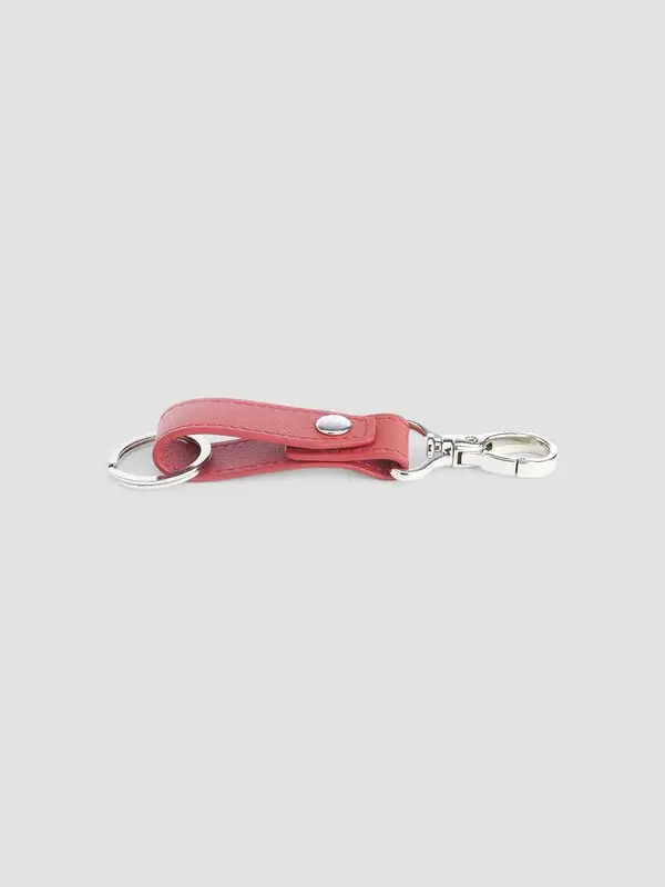 ROYCE NEW YORK Leather Valet Key Chain - Red