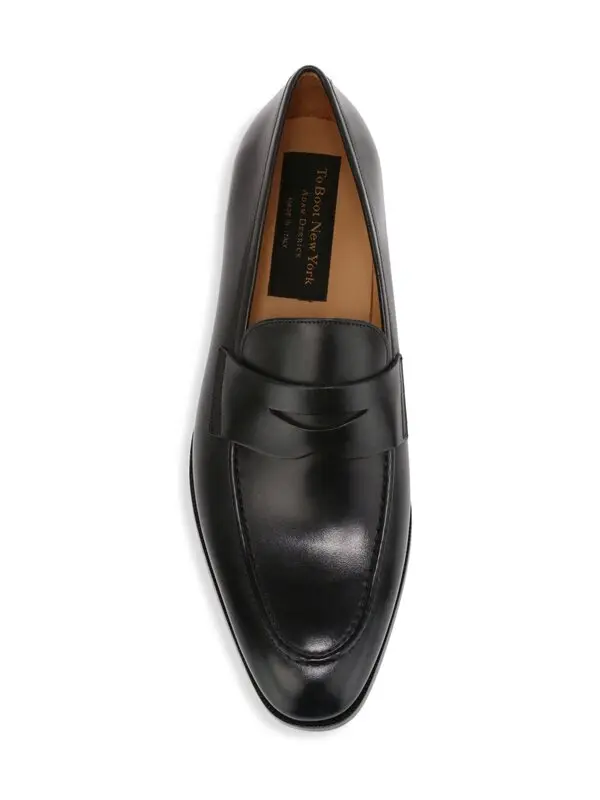To Boot New York Tesoro Leather Penny Loafers - Cloud Nero