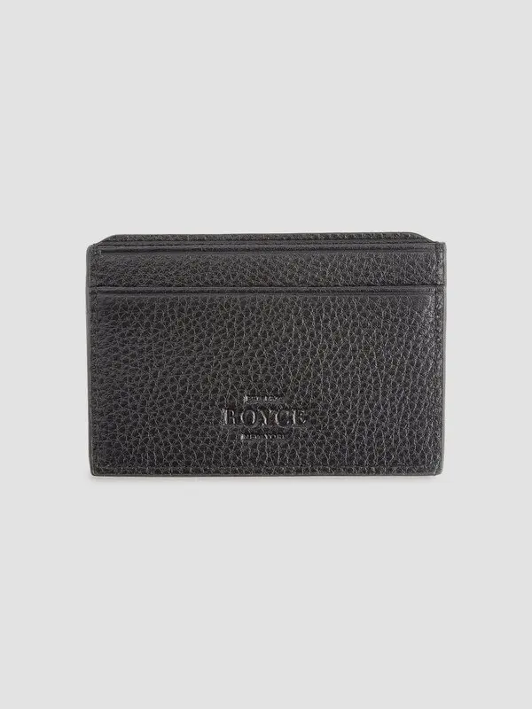 ROYCE NEW YORK Rfid-blocking Leather Card Case - Black
