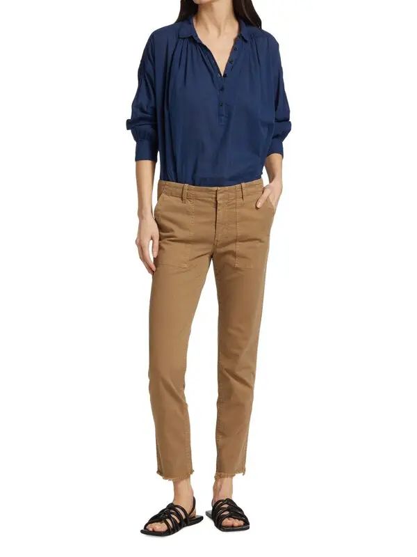 NILI LOTAN Jenna Cotton Pants - Carbon
