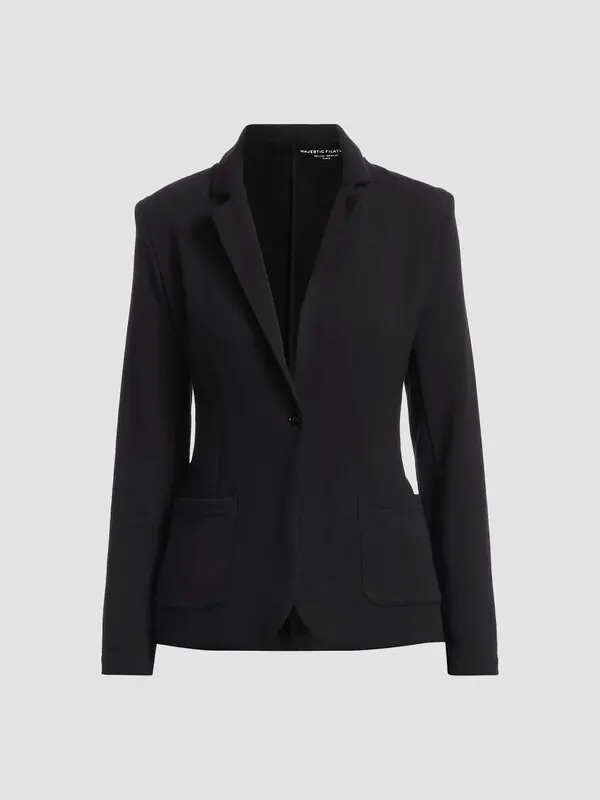 Majestic Filatures French Terry Single-button Blazer - Noir
