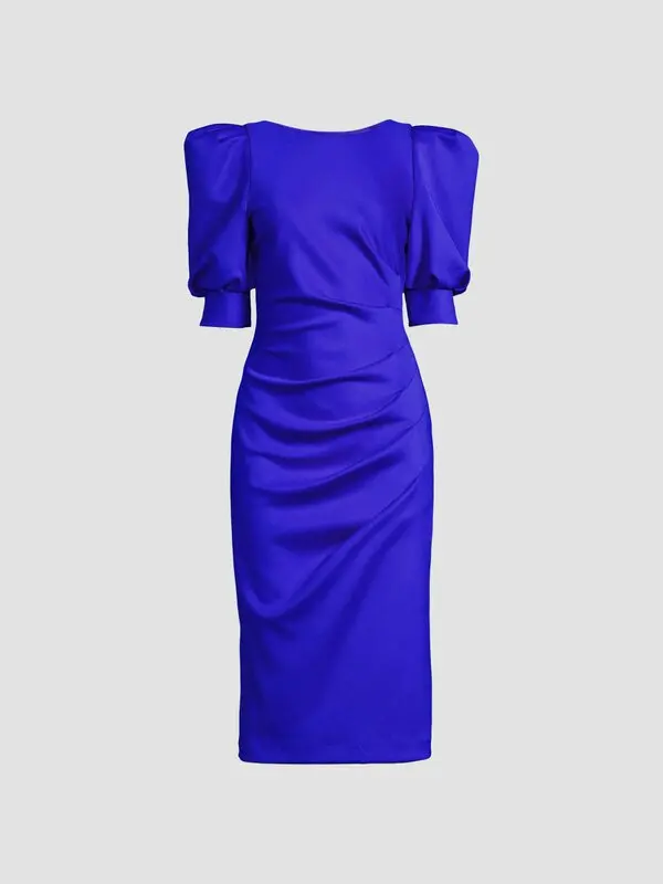 Black Halo Zella Scoopback Cocktail Dress - Vibrant Blue