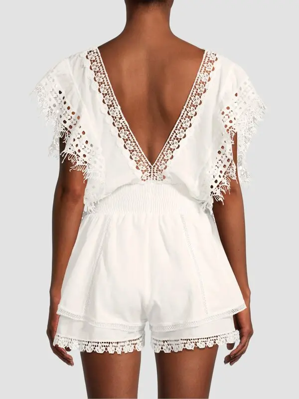 Peixoto Raja Lace-trimmed Romper