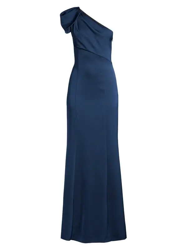 Aidan Mattox One-shoulder Mermaid Gown