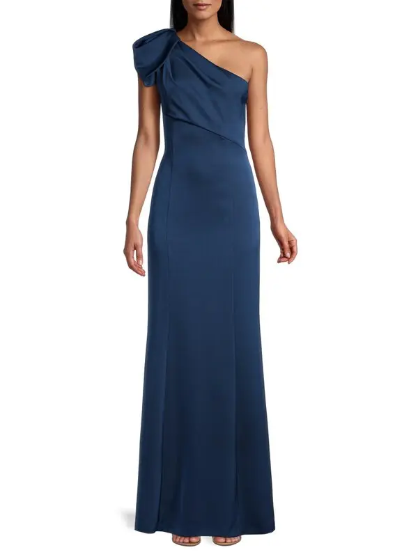 Aidan Mattox One-shoulder Mermaid Gown