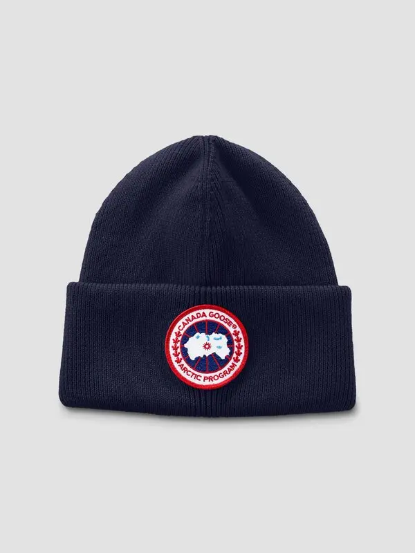 Canada Goose Arctic Disc Wool Beanie - Navy
