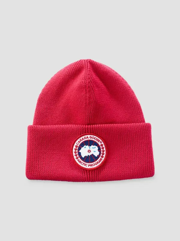Canada Goose Arctic Disc Wool Beanie - Red
