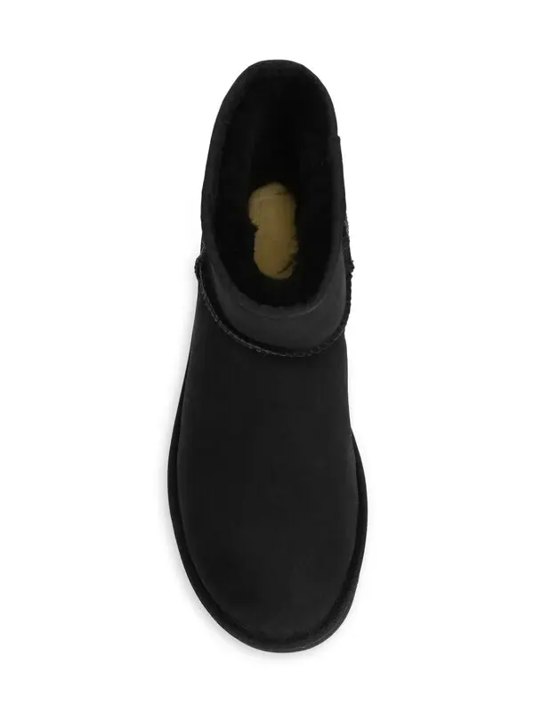 UGG Classic Heritage Suede & Shearling Classic Mini Bomber Boots - Black