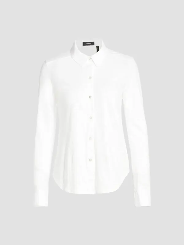 Theory Riduro Organic Cotton Shirt - White