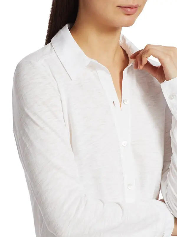 Theory Riduro Organic Cotton Shirt - White