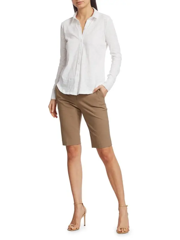 Theory Riduro Organic Cotton Shirt - White