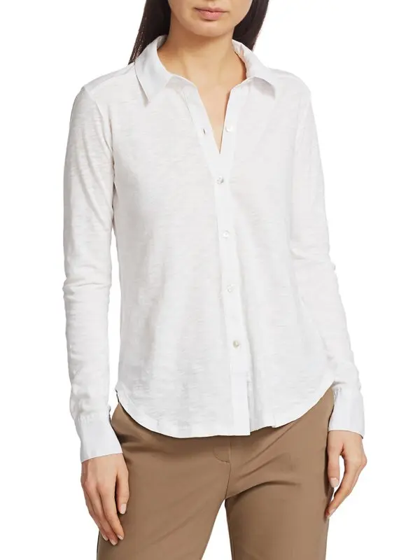 Theory Riduro Organic Cotton Shirt - White