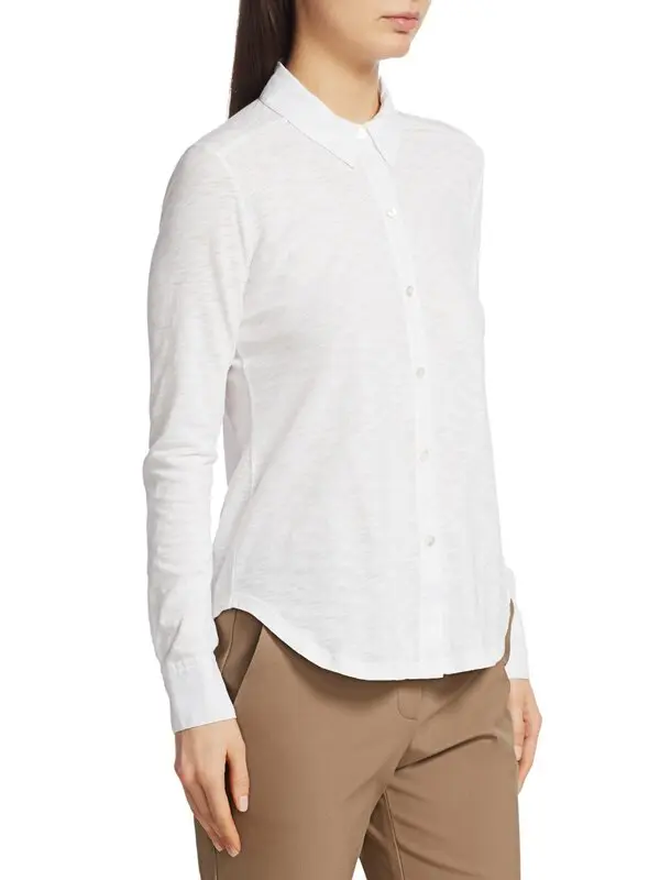 Theory Riduro Organic Cotton Shirt - White