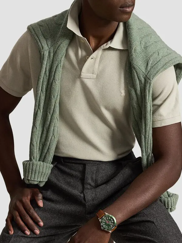Polo Ralph Lauren Cotton Mesh Polo Shirt - Classic Stone