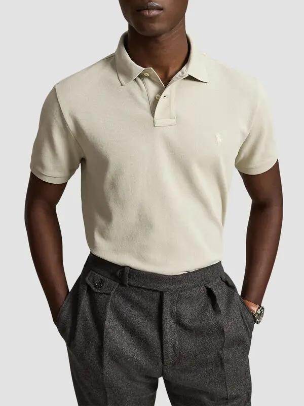 Polo Ralph Lauren Cotton Mesh Polo Shirt - Classic Stone
