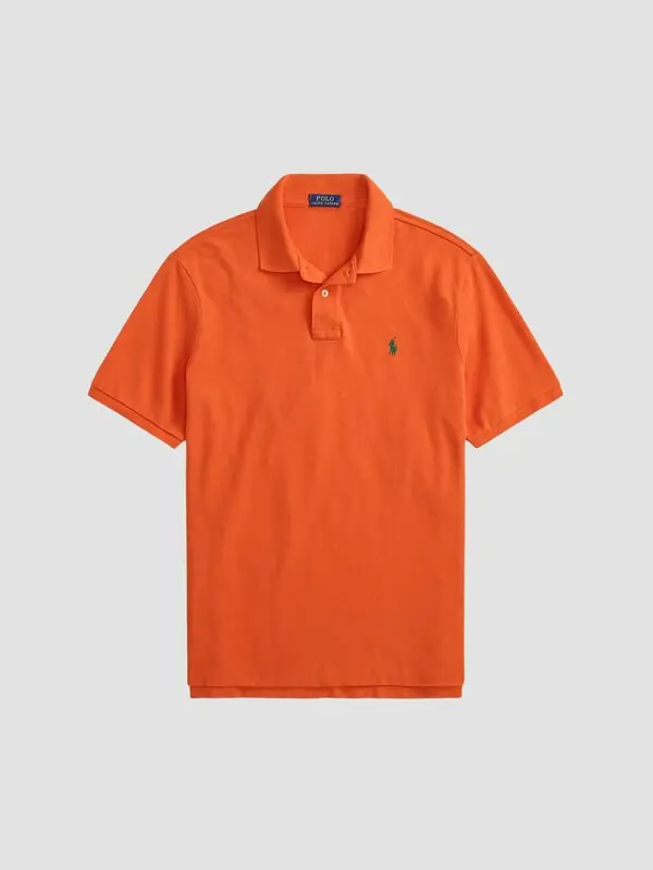 Polo Ralph Lauren Cotton Mesh Polo Shirt - College Orange