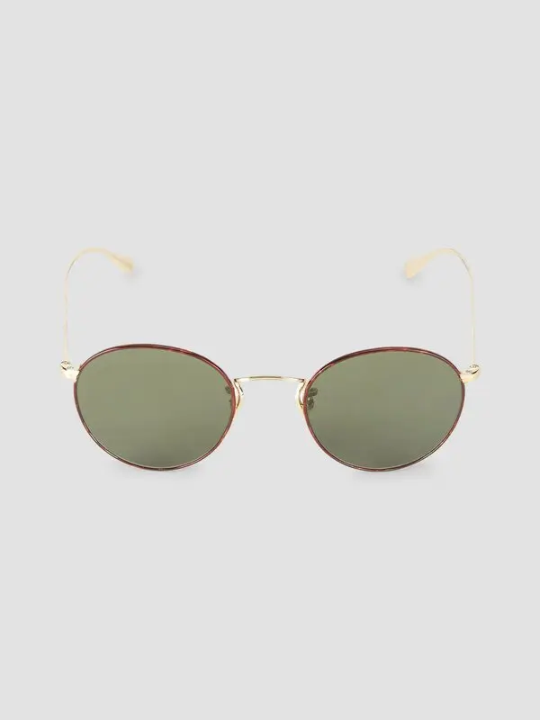 Oliver Spencer Coleridge 50mm Round Sunglasses - Gold