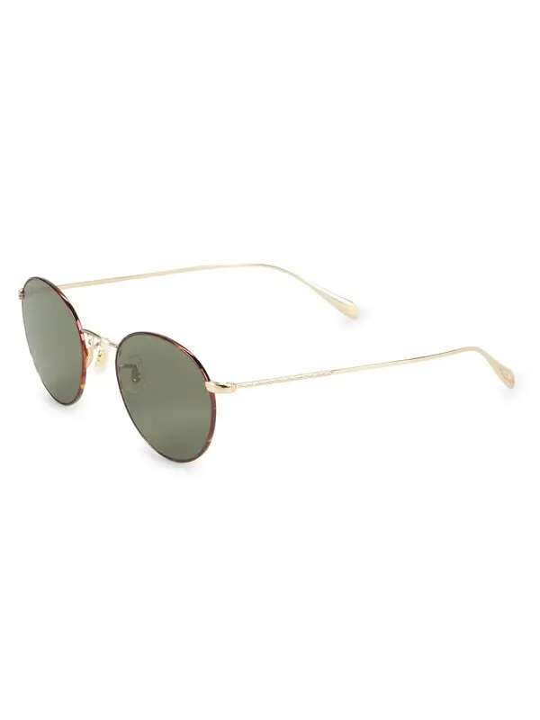Oliver Spencer Coleridge 50mm Round Sunglasses - Gold