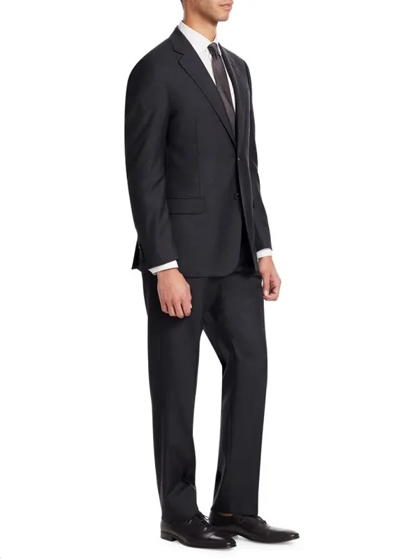 Emporio Armani G-line Super 130s Wool Two-button Slim-fit Suit - Black