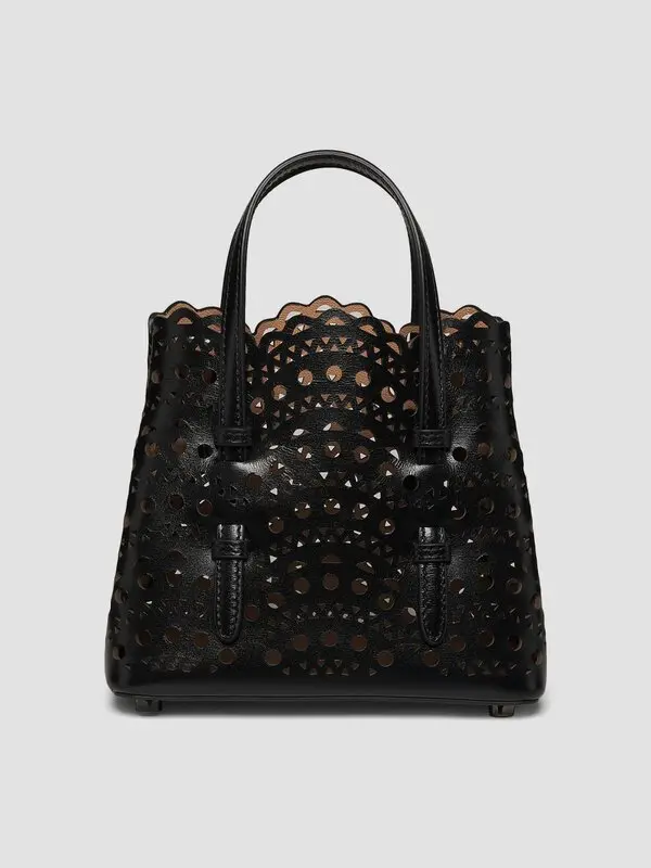 Alaïa Mina 25 Perforated Leather Tote - Framboise