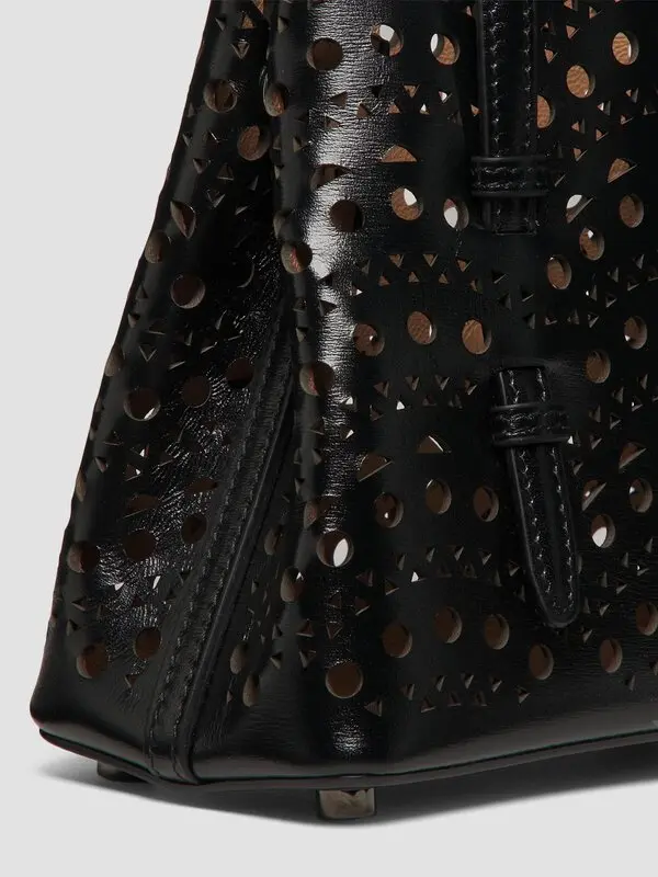 Alaïa Mina 25 Perforated Leather Tote - Framboise