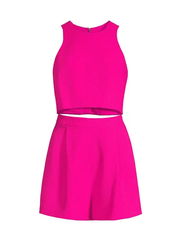 Black Halo X Laurel Berman Sanibel Two-piece Romper - Vibrant Pink