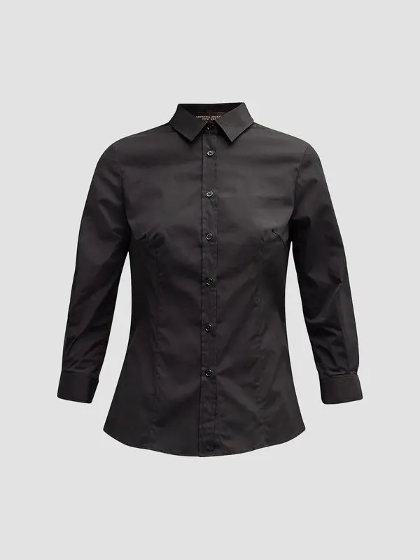 Carolina Herrera Classic Cotton Blouse - Black