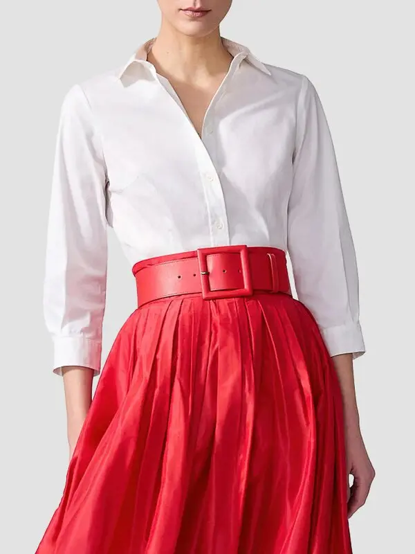 Carolina Herrera Classic Cotton Blouse - White