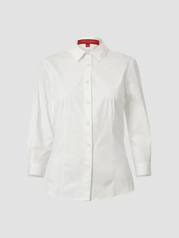 Carolina Herrera Classic Cotton Blouse - White