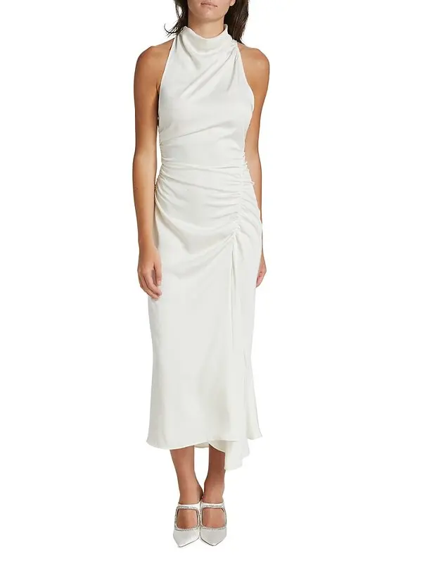 A.L.C. Inez Satin Halter Dress