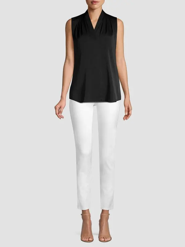 Kobi Halperin Mila Sleeveless Silk-blend Blouse - Black