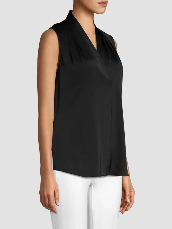 Kobi Halperin Mila Sleeveless Silk-blend Blouse - Black