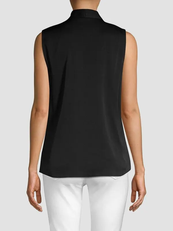 Kobi Halperin Mila Sleeveless Silk-blend Blouse - Black