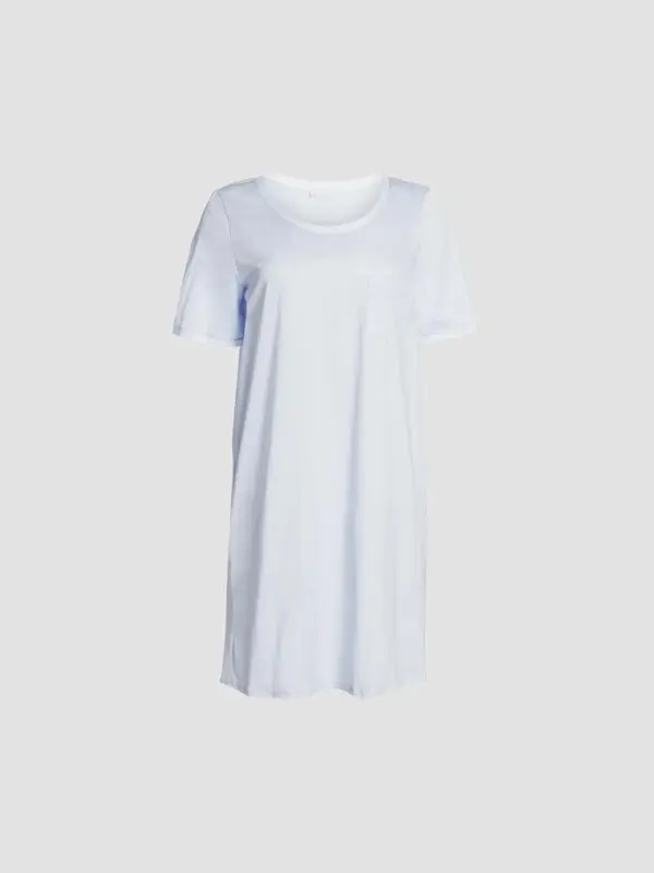 Hanro Cotton Deluxe Short-sleeve Gown - White