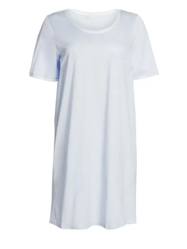 Hanro Cotton Deluxe Short-sleeve Gown - White