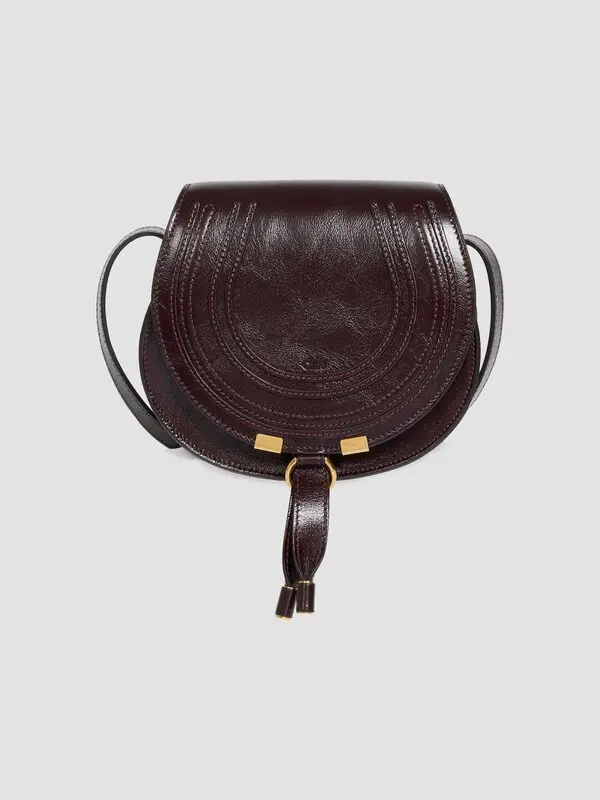 Chloé Marcie Leather Saddle Bag - Auburn Red