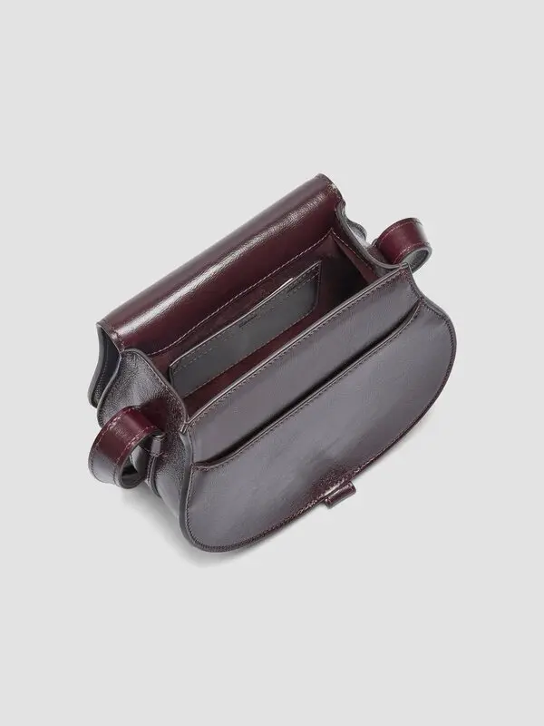 Chloé Marcie Leather Saddle Bag - Auburn Red