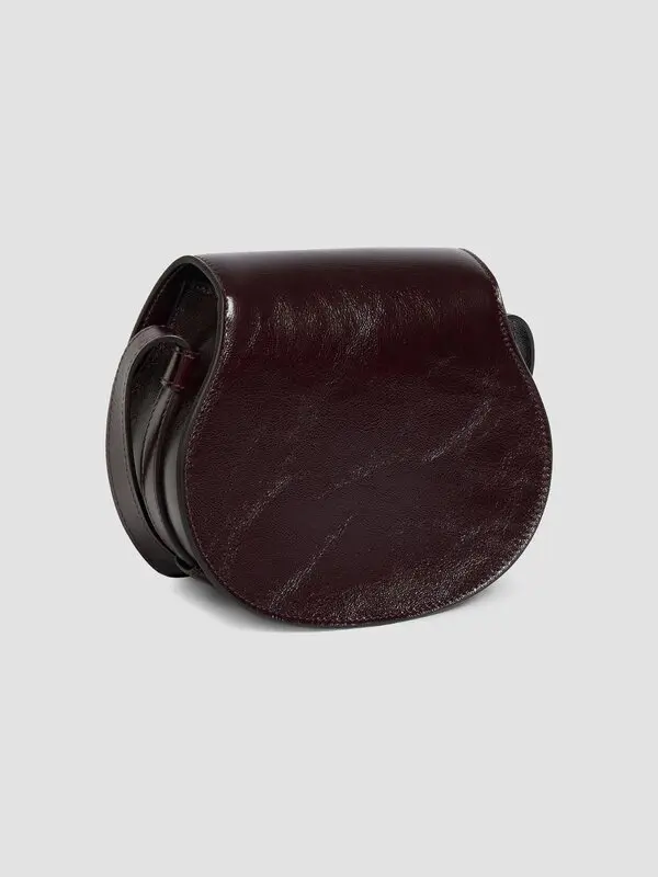 Chloé Marcie Leather Saddle Bag - Auburn Red