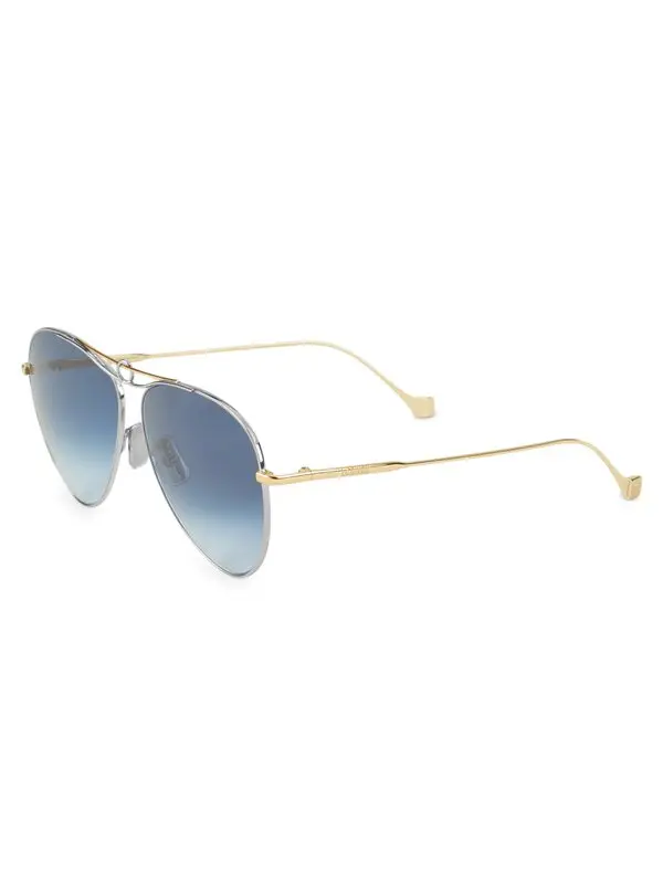 Loewe 61mm Aviator Sunglasses