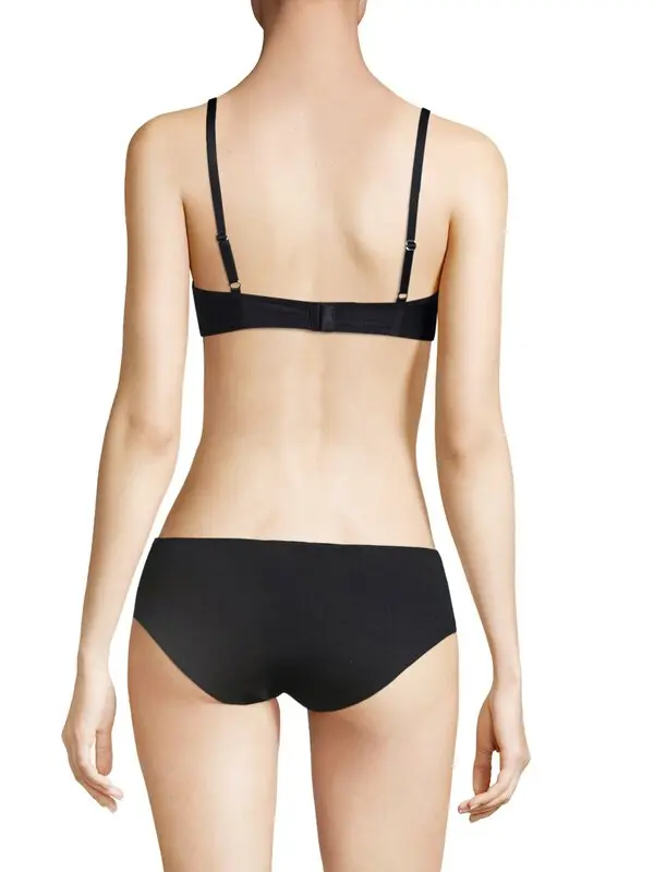 Hanro Satin Deluxe Soft Cup T-shirt Bra - Black